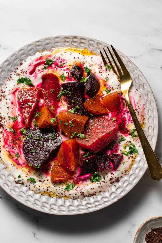 Roasted beetroots and Labneh - Addicted to Tahini