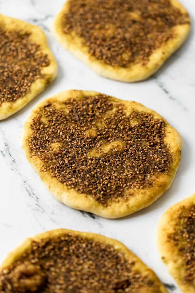 Za'atar Manakish - Addicted to Tahini